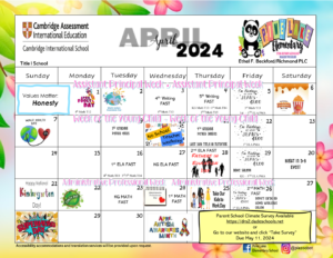 School Calendar – Pine Lake Elementary